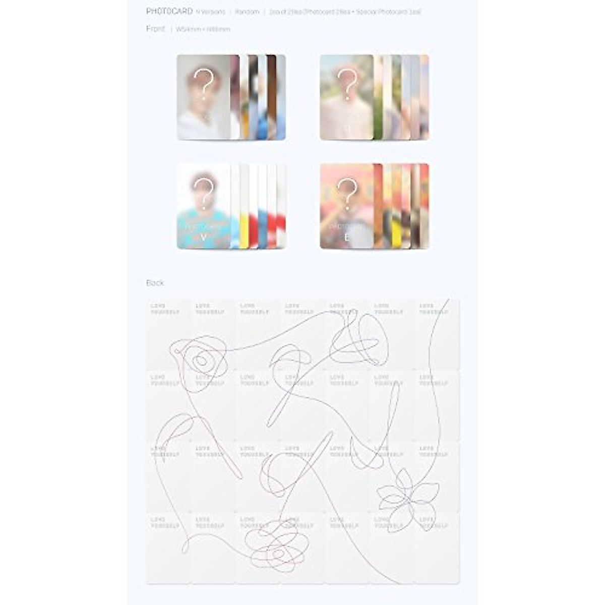 BTS - Love Yourself 承 [Her] [O ver.] with Photobook, Photocard, Official Folded Poster(O ver.), Extra photocard