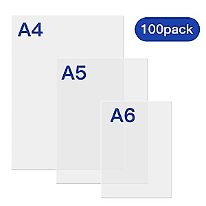 MAXDONE Thermal Laminating Pouches, Laminating Sheets, 3Mil A4, A5, A6 for Laminator 100 Pack