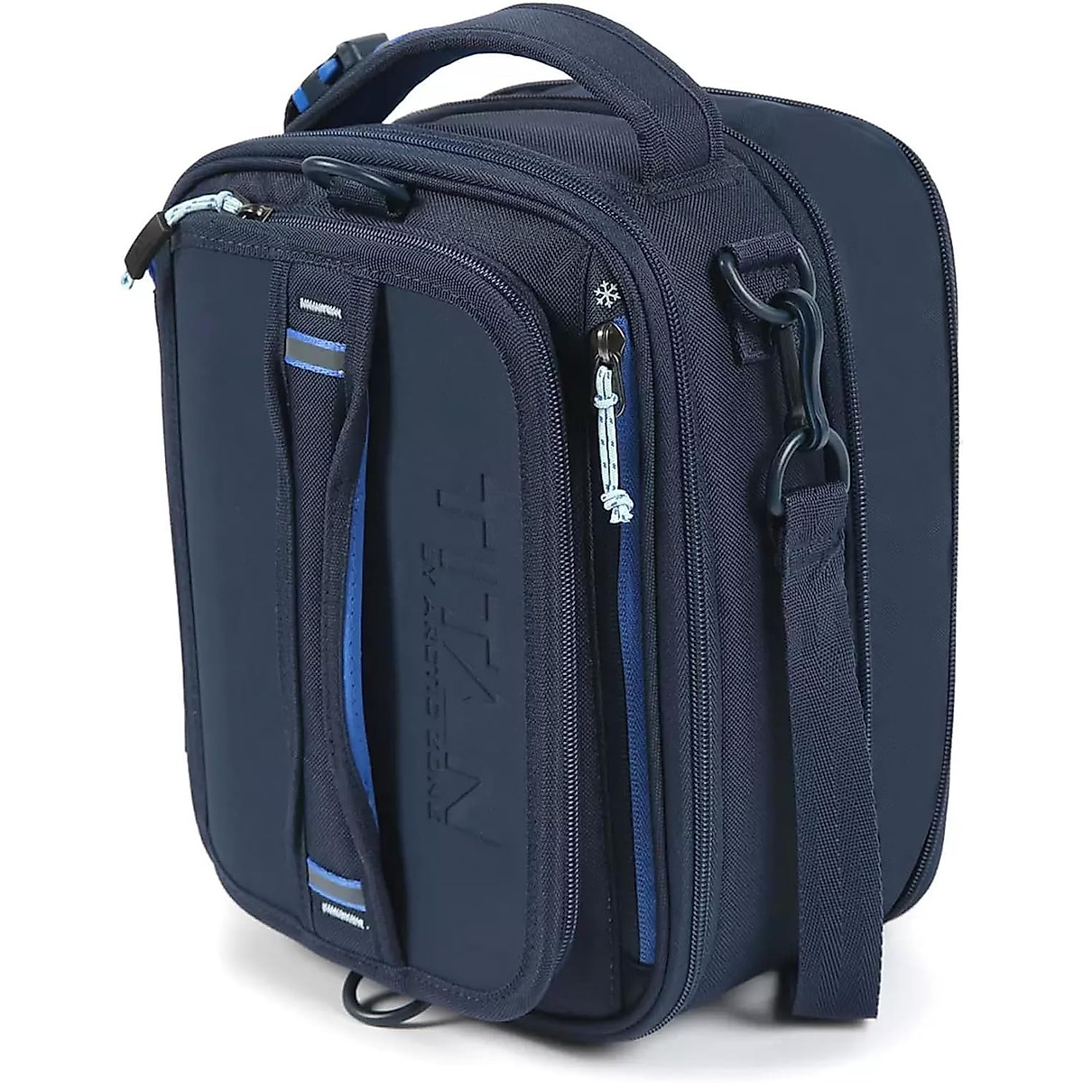 Titan by Arctic Zone Expandable Lunch Box (Navy Blue/Royal Blue), Small