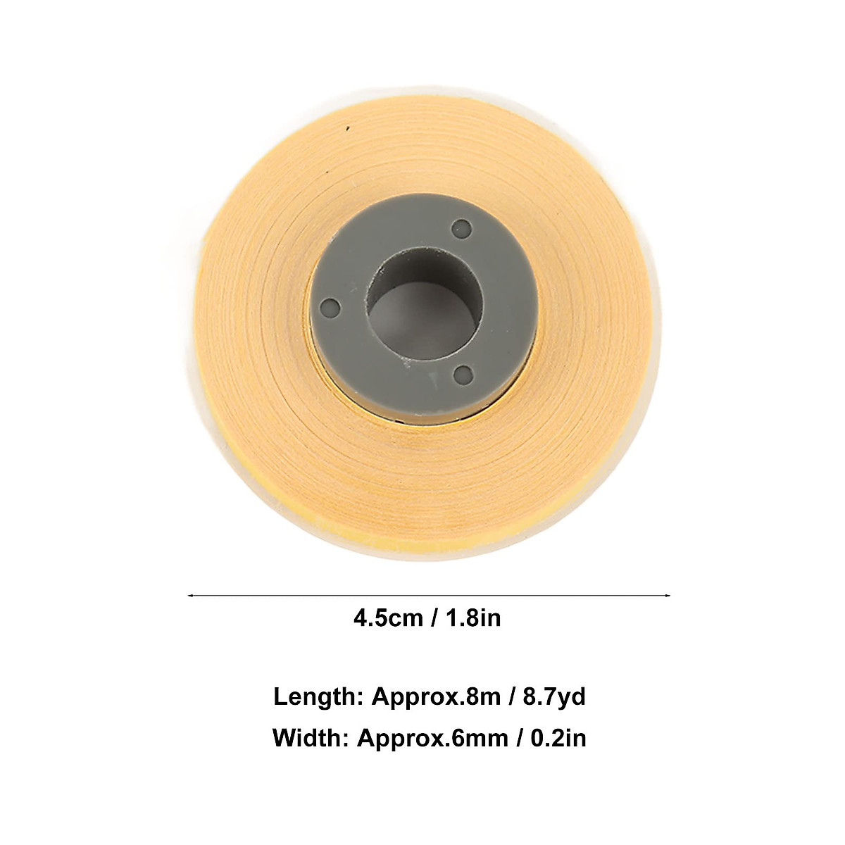 4 Rolls Label Maker Tapes, 6mm Wide 8m Long Clear Printing Self Adhesive Label Maker Tape Thermal DIY Label Paper for MAX LM 370 380 390 (Yellow)