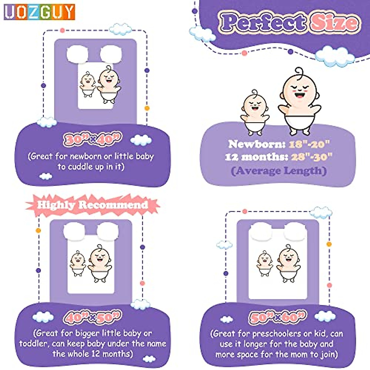 UOZGUY Personalized Elephant Baby Blanket for Baby Girl, Personalized Newborn Girl Gifts with Name, Newborn Baby Girls Blankets Custom, Elephant Baby Name Blanket, 30"x40"