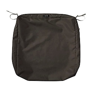 Classic Accessories Ravenna Water-Resistant 21 x 19 x 5 Inch Patio Seat Cushion, Espresso, Patio Loveseat Cushion