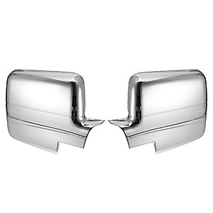 X AUTOHAUX Pair Car Exterior Chrome Plated Power Full Mirror Cover Cap for Ford F150 2004 2005 2006 2007 2008