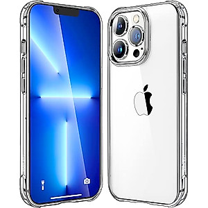 Mkeke for iPhone 13 Pro Case Clear, Slim Phone Cases for Apple iPhone 13 Pro with Protective Bumper [Military Grade Protection] [Not Yellowing]