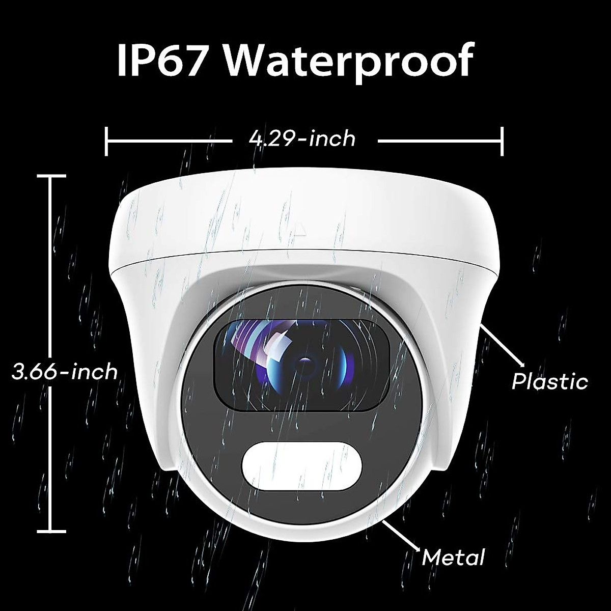 honic 24/7 Full-Color 5MP/4MP/2MP/1080P HD TVI/AHD, 4MP/1080P HDCVI Dome CCTV Security Camera, 3.6mm Lens Indoor Outdoor Color Night Vision Waterproof Analog Surveillance Camera