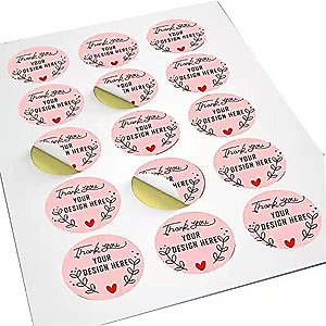 Inshoney Custom Stickers for Business Logo Personalized Label Stickers Customized 100,200pcs, 1",1.5",2", 3", 4"(Circle)