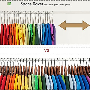 ATZJOY Clothes Hangers Non-Slip Space Saving Velvet Hangers (100 Pack, Ivory)