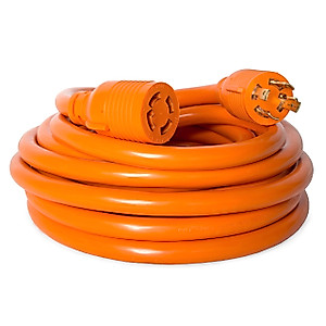 WEN PC3025 250V 30-Amp Generator Power Cord, Orange