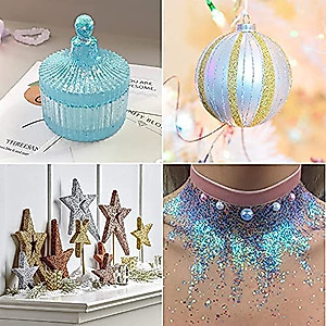 Holographic Chunky Glitter, Rose Gold Glitter, Chunky Mix Glitter, Poly Holographic Chunky Mix Glitter for Resin, DIY, Body & Nail Art Decoration