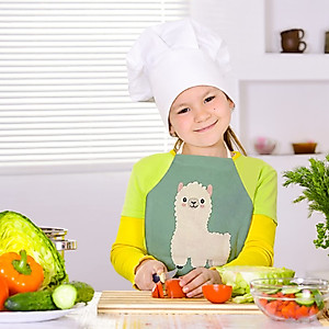 Unique Aprons - Llama Alpaca Apron Children's Apron for Birthday Party's, Gardening, Kitchen, Cooking and Baking Chef Activity Small Size for 3-8 Year Old Toddler Kids Girl and Boy, Mommy and Me