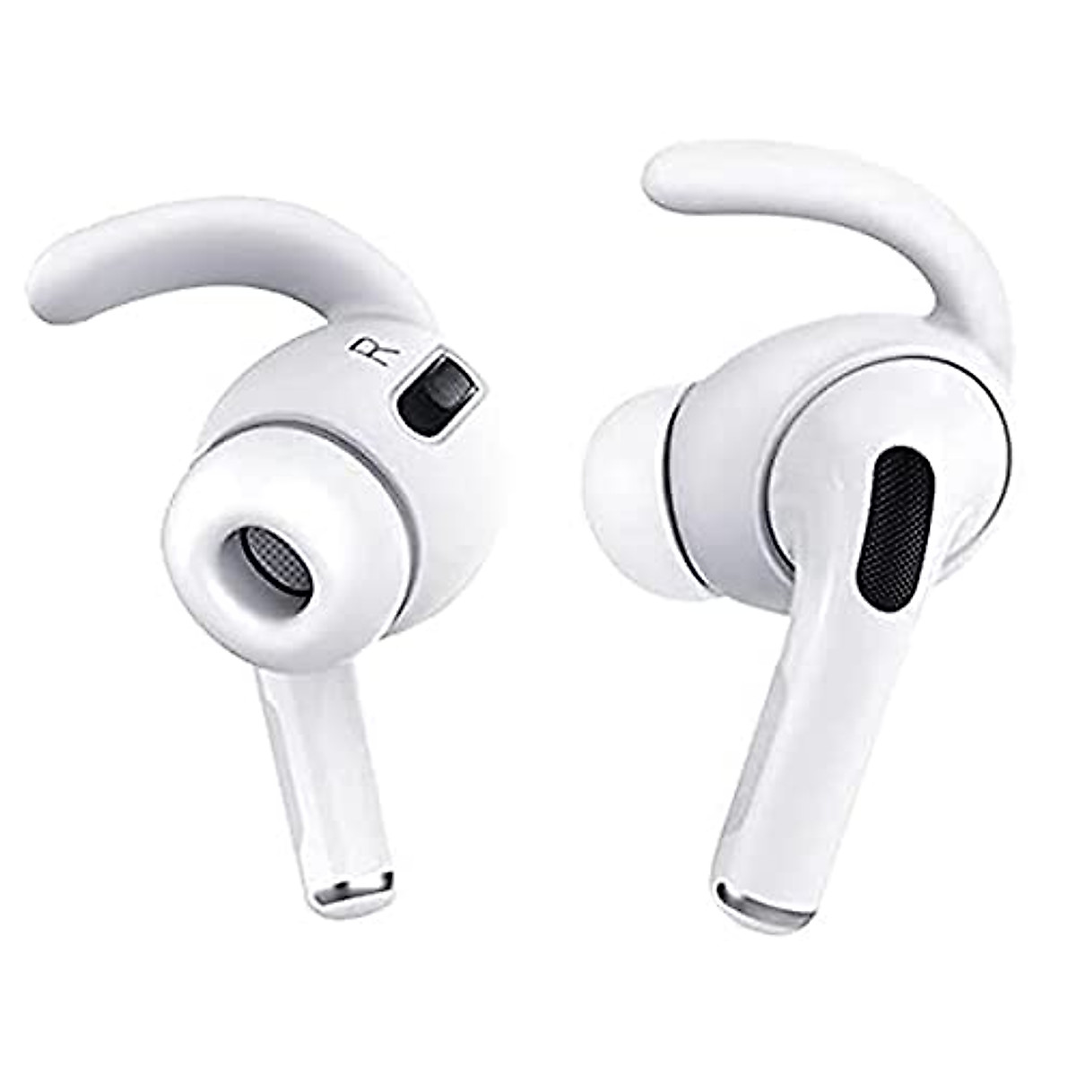 ALXCD Earbud Cover Replacement for AirPods Pro, 4 Pairs Anti-Slip Anti Lost Sport Silicone Earbud Covers Ear Tips, Fit for AirPods Pro Sport, 4 Pairs [White]