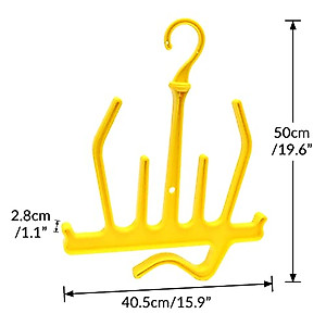Generic Heavy Duty Diving Hanger Wetsuit Bootie Scuba Boots Gloves Dry Rack Deluxe Snorkeling Dry Drain Hangers for Camping Boating, Yellow