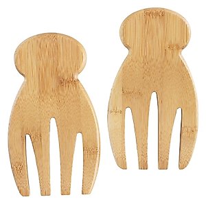 Totally Bamboo 2 Piece Natural Bamboo Salad Hands