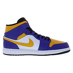 Jordan Men's Air Jordan 1 Mid, Dark Concord/Taxi-white-black, 11