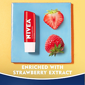 NIVEA Lip Care, Fruit Lip Balm Variety Pack, Tinted Lip Balm, 0.17 Oz, 4 count (Pack of 1)