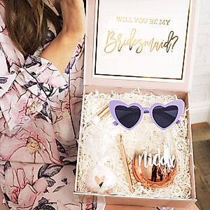 Bachelorette Party Favor Sunglasses 6 Pack,Retro Cat Eye Heart Sunglasses for Women,Bachelorette Wedding Party Photography props Bridesmaid Proposal Gifts (Purple)