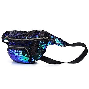 Women Waist Pouch Women Fashionable Sequins Fashionable Waist Bag Single Shoulder Bag