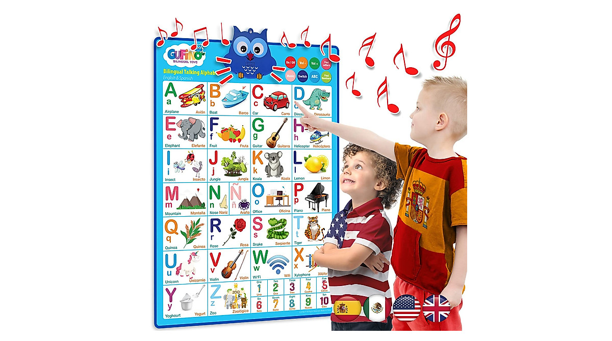 Bilingual Alphabet Learning Toys for Kids 2-4 Years