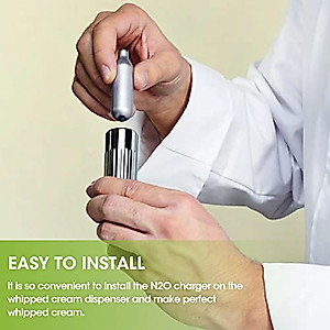 Whipped Cream Chargers N2O Nitrous Oxide 8-Gram Cartridge for Whipper Whipped Cream Dispenser (50 Packs)