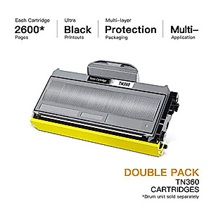E-Z Ink(TM Compatible Toner Cartridge Replacement for Brother TN330 TN360 TN-330 TN-360 High Yield Compatible with DCP-7040 DCP-7030 MFC-7840W HL-2140 MFC-7340 MFC-7440N HL-2170W HL-2150N (2 Black)