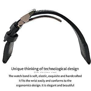 Genuine Leather With Rivets Watchband 20mm 21mm 22mm Fit for IWC Big Pilot's Watches Le Petit Prince TOP GUN IW3777 IW3293 Wristband Folding Buckle Cowhide Watch Strap (Crazy horse leather, 22mm)