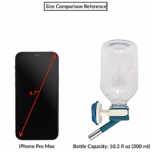 Choco Nose Patented Mini No-Drip Water Bottle/Feeder for Hamsters/Hedgehogs/Gliders/Rats/Mice/Other Small Pets and Animals - for Cages, Crates or Wall Mount. 10.2oz. Nozzle 10mm, Green (C125)