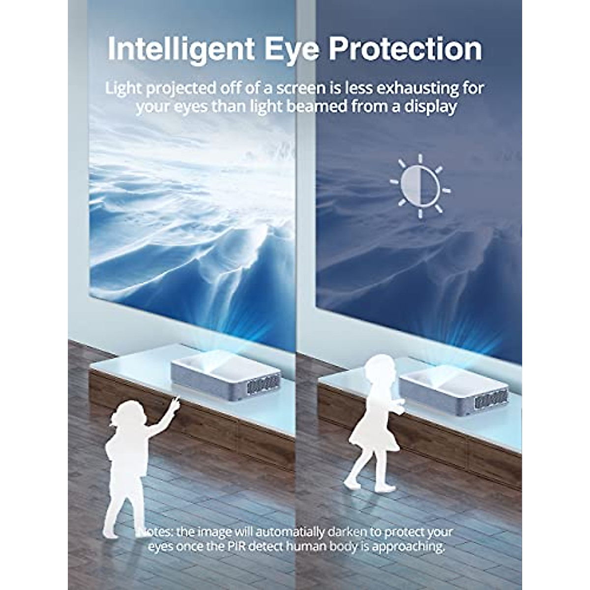 4K Ultra Short Throw Laser TV Home Theatre Projector, 2500 ANSI Lumens,HDR10, Built-in Harman Kardon Soundbar, Ultra HD Smart Laser Projector for Movies&Video&Gaming, Easy Installation