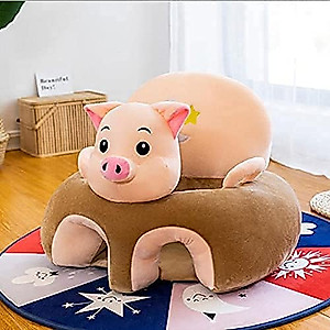 JIAOAO 1 Pcs Cute Baby Sofa Cover,Sofa Chair Baby,Baby Support Sofa Chair Baby Learning Seat Plush Shell Chairs for Babies.(No Filling)