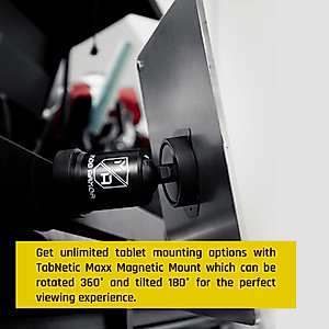 Mob Armor Tabnetic Maxx - Universal Magnetic Tablet Mount for Trucks, Cars, RVs, Heavy Equipment, Adhesive Mounting, Tablet Compatible, Magnetic Phone Mount, Console Accessories