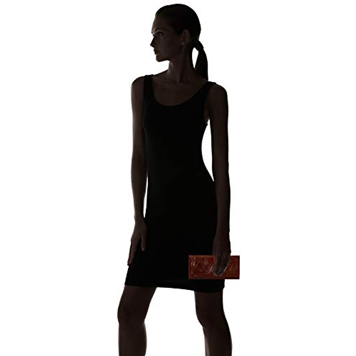 Mauzari Sydney Genuine Leather Women's Wallet — Tooled Floral Design