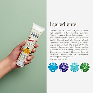 Young Living Thieves Whitening Toothpaste - Natural Oral Care for a Bright Smile - Fluoride-Free Formula - 4 oz Tube - Certified Ingredients for Fresh and Healthy Teeth