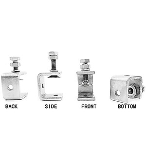 luluxing 4Pcs 304 Stainless Steel C Clamp Tiger Clamp Woodworking Clamp Heavy Duty C-clamp With Wide Jaw Openings