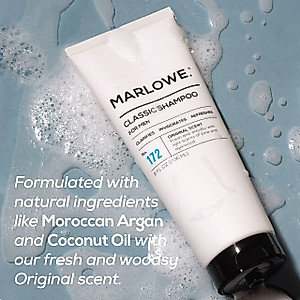 MARLOWE. Men's Shampoo and Conditioner Set, No. 172 Shampoo 8 oz & No. 173 Conditioner 6 oz, Moisturizing Argan & Coconut, Fresh Woodsy Scent, All Hair Types