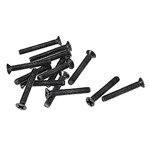 uxcell M3 x 20mm Phillips Screw Fastener Black for Laptop PC TV Fan Switch 200pcs