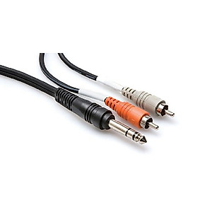 Hosa TRS-202 1/4" TRS to Dual RCA Insert Cable, 2 Meters