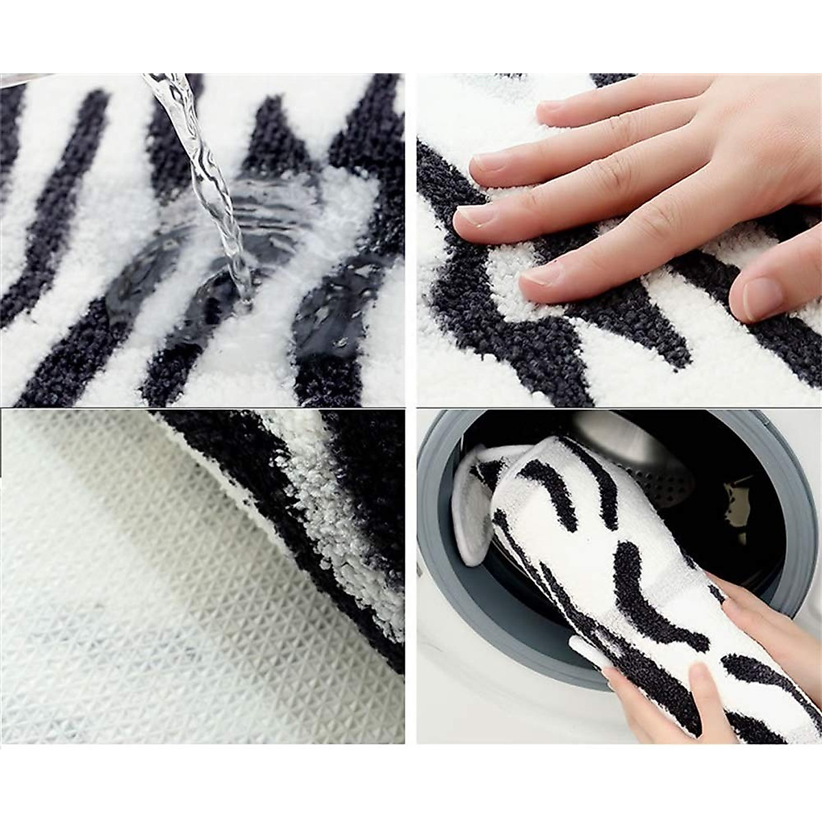 Tiger Print Rug Cartoon Cute Faux Area Rugs Fluffy Animal Print Mat Carpet Kids Small Rugs for Playroom Room Home Decor (2.6x1.8Ft /32.2" Lx21.4 W（54.5x82cm）,White)