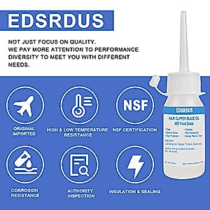 EDSRDUS 1OZ(30ml) Premium Hair Clipper Oil for Electric Shaver, Hair Clipper Blade, Clippers, Trimmers, Rust & Abrasion Resistant Clipper Blade Oil with Dispensing Needle