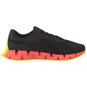 Reebok Men's Zig Dynamica 2.0 Sneaker, Black/Orange Flare/Acid Yellow, 10.5