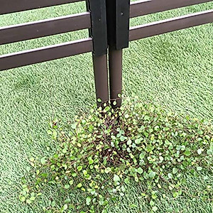 QILIN Garden Decorative Fence, Privacy Screen Courtyard Ground Pipe Fence Inserted Ground Outdoor Gardening Climbing Vine Flower Stand