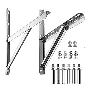 KJArrow Air Conditioner Bracket for 9000-36000BTU Condenser,Outdoor Wall Mounting Bracket Rust Free Stainless Steel Support Ductless Mini Split Air Conditioner Heat Pump System