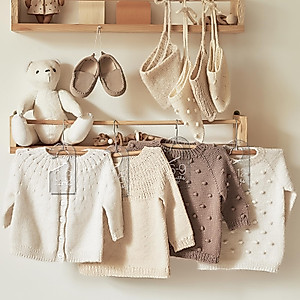 Whaline 7Pcs Baby Closet Size Dividers Clear Acrylic Infant Clothes Hanger Separators Newborn to 24 Month Clothes Dividers Thicken Wardrobe Hanger Organizers for Home Nursery Baby Clothes, 3.5 x 7Inch