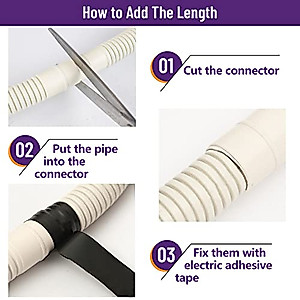 Mxclimate Air Conditioner Drain Hose 20 Ft for Ductless Mini Split AC Heat Pump Systems,UV Resistant & Flexible