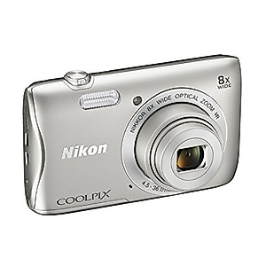 Nikon COOLPIX S3700 Digital Camera with 8x Optical Zoom and Built-In Wi-Fi (Silver)
