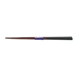 Ishida Chopsticks, Made in Japan, Octagonal Line, Wood, Natural Wood, Lacquer, Tip Angle, 9.1 inches (23 cm), Black