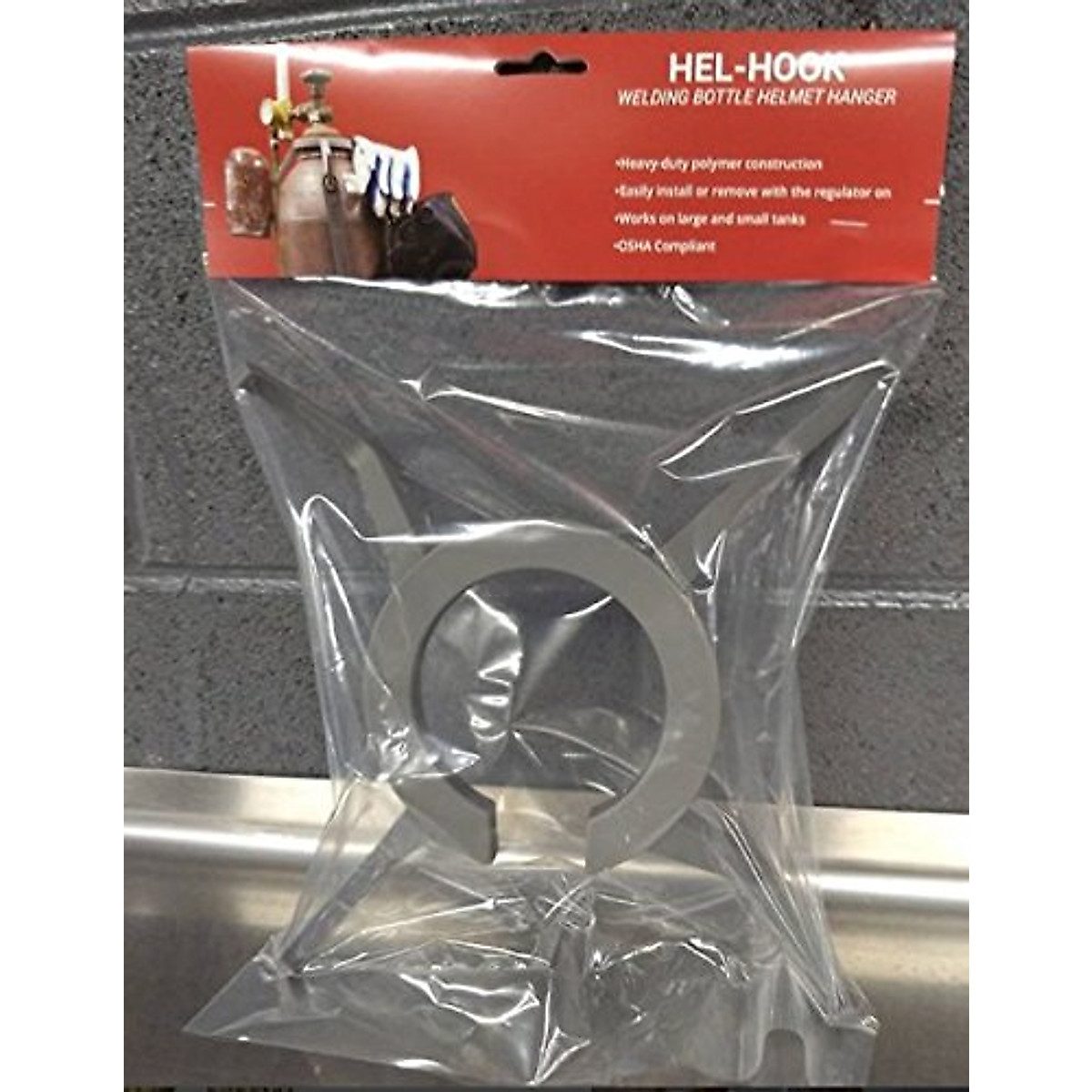 Hel-Hook Plastic Welding Hanger, Welding Accessory, Hang Your Welding Helmet, TIG Torch, MIG Torch, Gloves and More (Gray)