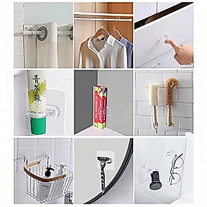 LADYMOON Adhesive Spray Bottle Holder,Set of 10,Wall Hooks Without Nails,Bathroom and Kitchen Adhesive Hooks for Hanging,Curtain Rod Holder,Storage of Small Objects, Etc…