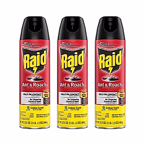 Raid Ant & Roach Killer Lemon Scent, 17.5 Ounce (Pack of 3)