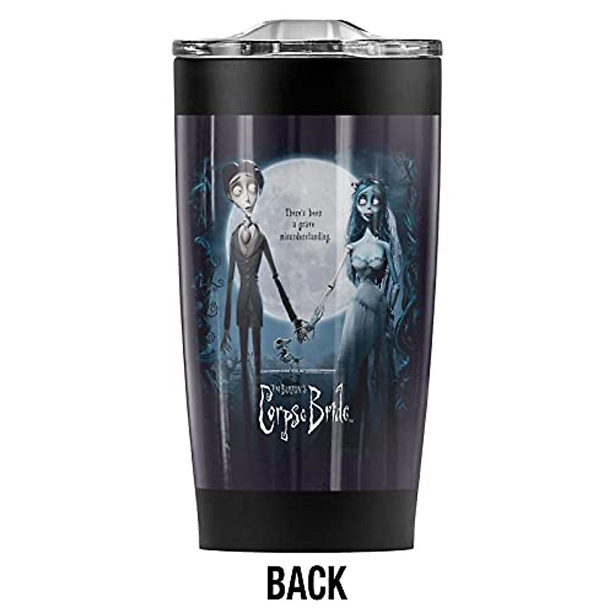 Logovision Corpse Bride Bride Poster Stainless Steel Tumbler 20 oz Coffee Travel Mug/Cup, Vacuum Insulated & Double Wall with Leakproof Sliding Lid | Great for Hot Drinks and Cold Beverages