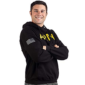 Ann Arbor T-shirt Co. ARMY PT Style Hoodie | U.S. Military Training Infantry Workout Fleece Hoody Sweatshirt-(Hood,L)