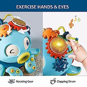 Baby Toys,MOJINO Infant Walker Toy,Octopus Crawling Crab Toy, Early Eduactional Learning Tummy Time Sensory Christmas Birthday Gift for Boy Girl Toddler and Kid